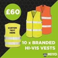 10x Branded Hi-Vis Vest Bundle MiyoApparel